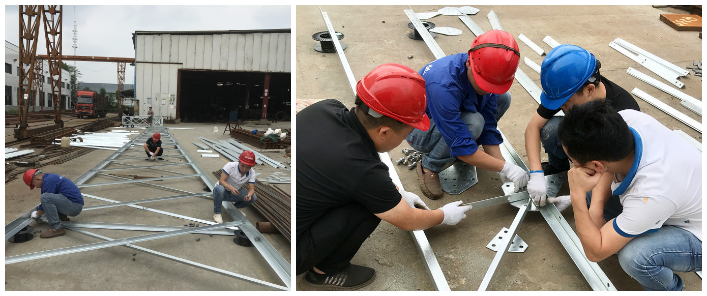 News - X.Y. TOWERS | Assembly and Test of Power Tower for Myanmar Customers