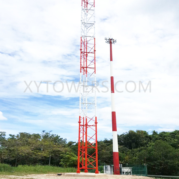 China 30m 3 legged tubular steel telecom tower Manufacture and Factory ...